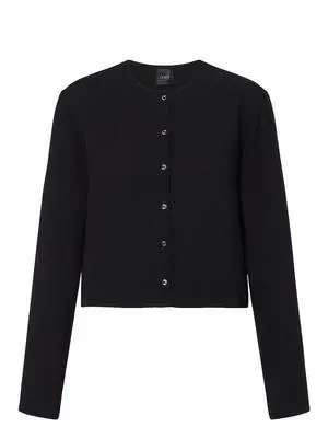 LESET Ari Cropped Cardigan - Black