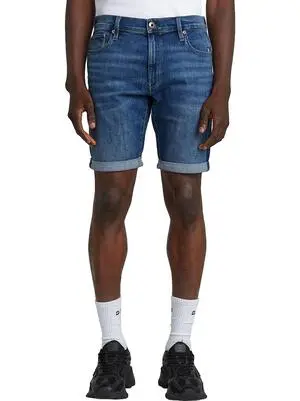 G-star Raw 3301 Slim Fit Denim Shorts - Medium Aged