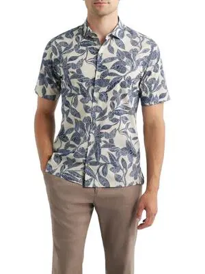 Tori Richard Branching Out Short Sleeve Button-up Shirt Ivory