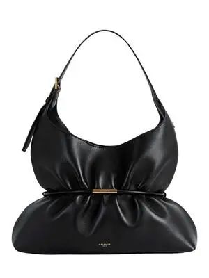 Balmain Sphynx Medium Bag In Smooth Lambskin - Black