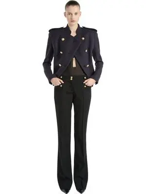 Balmain Tweed 6-button Jacket - Blue