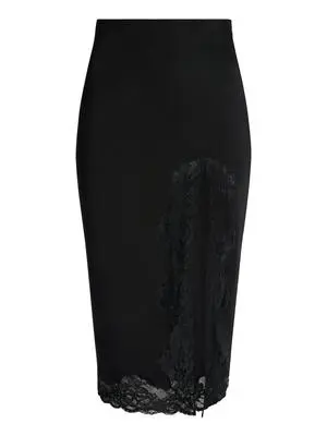 BALMAIN Balmain Knit Midi Skirt With Lace Trim