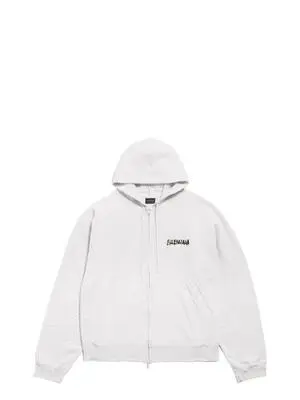 BALENCIAGA Balenciaga Masking Tape Oversized Zip-Up Hoodie