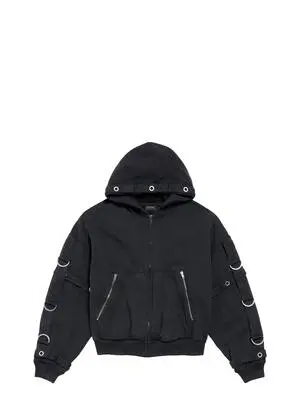 BALENCIAGA Balenciaga D-Ring Cargo Zip-Up Hoodie