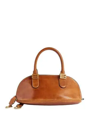 Balenciaga Bolero Bowling Bag Mini - Brown