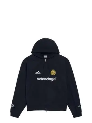 Balenciaga Oversized Zip-up Hoodie - Black