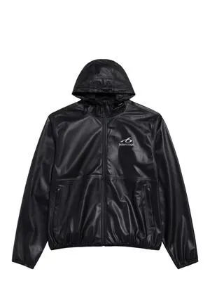 Balenciaga Techwear Rain Jacket In Lambskin - Black
