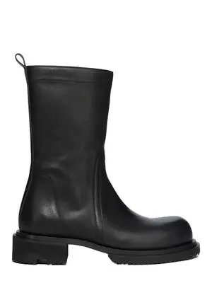 Rick Owens Leather High Top Boots - Black