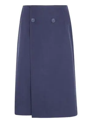 MAISON MARGIELA Flared Midi Skirt - Gray