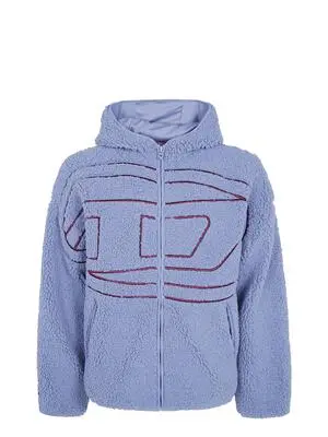 DIESEL® Fleece Full Zip Hoodie - Gray