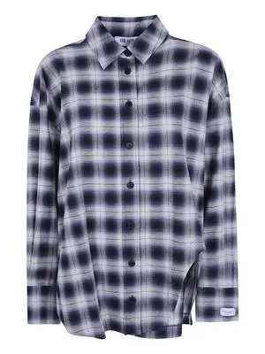 Attico Classic Check Shirt - Black