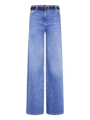 Elisabetta Franchi Wide Leg Jeans - Blue