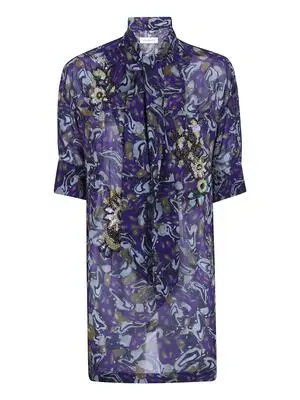 DRIES VAN NOTEN Dries Van Noten Multicolor Printed Viscose Shirt With Embellishment