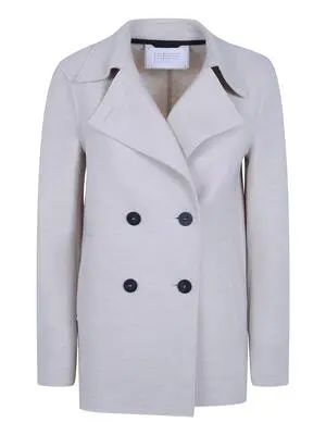 Harris Wharf London Wool Double-breasted Coat - Beige