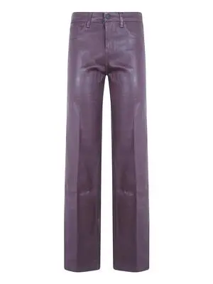 L'Agence Scottie Wide Leg Jeans - Brown
