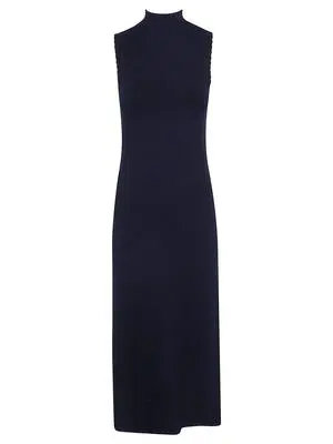 TWINSET Long Dress With V-neck And Asymmetrical Hem - Black