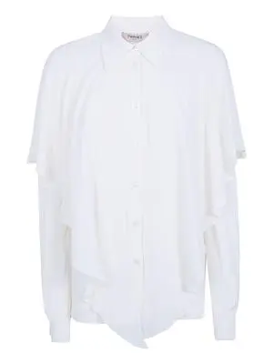 TWINSET Draped Ruffled Shirt - White