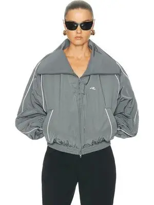 Balenciaga High Collar Track Jacket - Elephant Grey