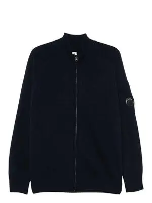 C.P. COMPANY Knitted Cardigan With Zip - Blue