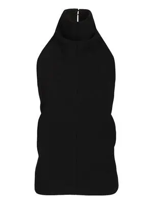 Khaite High Neck Rone Top - Black