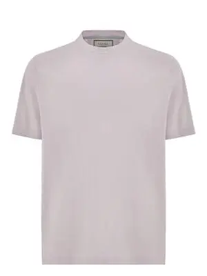 CANALI Light Pink Interlock Jersey Cotton T-shirt