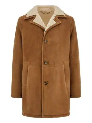 Canali Shearling Coat - Brown