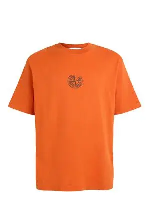 Stone Island Cotton Vertical Compass T-shirt - Orange