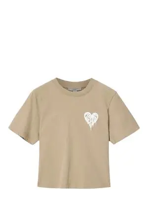 ALLSAINTS Organic Cotton Dripping Heart Logo T-shirt - Grey