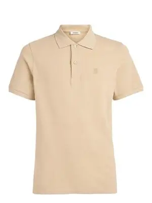 Sandro Cotton 4s Patch Polo Shirt - Beige