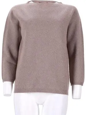 Fabiana Filippi FABIANA FILIPPI Platinum Lurex Wool-Blend Sweater Beige