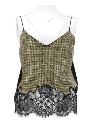 SELF-PORTRAIT Crystal & Lace Embellished Camisole - Multicolour