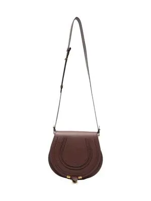 Chloé Marcie Leather Saddle Bag - Brown