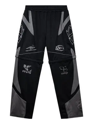 REVENGE Racer Patch Convertible Pants - Black