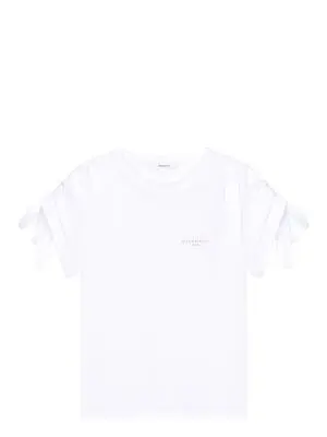 GIVENCHY Givenchy Gathered Shoulder T-Shirt With Bow Detail