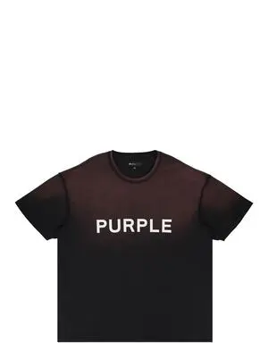 PURPLE BRAND Textured Jersey Inside Out Tee - Black