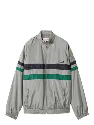 Miu Miu Seta Tec Blouson Jacket - Grey