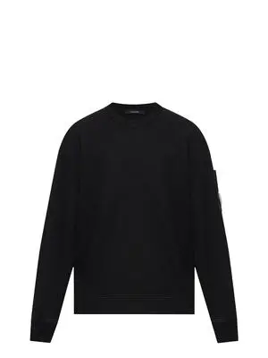 C.P. COMPANY Crewneck Sweatshirt With Lens Detail - Black