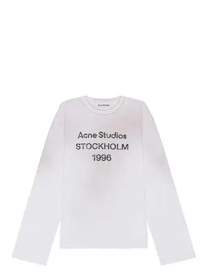 Acne Studios Long Sleeve Crew Neck T-shirt - White