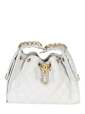 CHANEL Chanel Quilted Caviar Small Hobo Bag