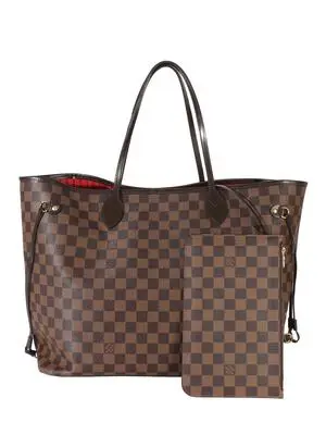 LOUIS VUITTON Louis Vuitton Damier Ebene Canvas Neverfull GM Tote Brown