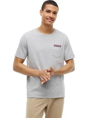 Tommy Hilfiger Men's Hilfiger Logo Pocket T-shirt - Grey Heather