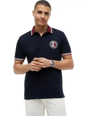 Tommy Hilfiger Regular Fit Circle Logo Tipped Polo - Navy