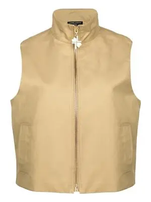 HOUSE OF LAINES LONDON Cropped Trench Gilet - White/yellow