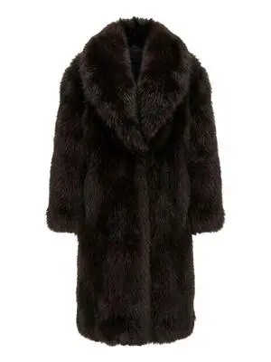 OSCARMORRIS Oscarmorris Nuit Faux Fur Long Coat