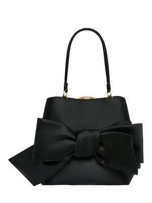 Lulu Guinness Lulu Guinness Satin Bow Handbag Black