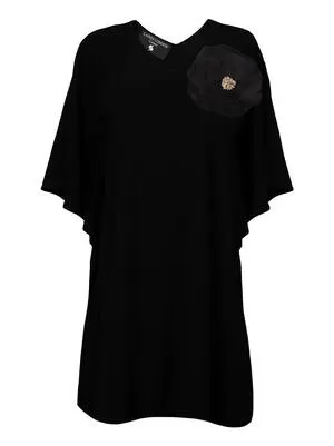 HOUSE OF LAINES LONDON Kaftan With Hand-embellished Corsage - Black/gold