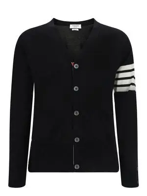 Thom Browne Virgin Wool Cardigan - Black