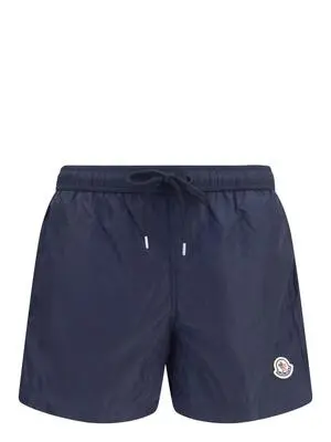 Moncler Moncler Logo Swim Shorts Blue