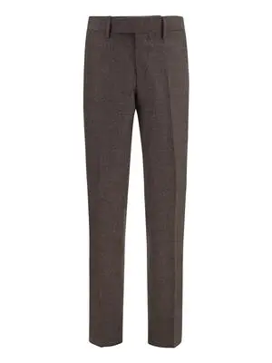 LARDINI Tailored Viscose Pants - Brown