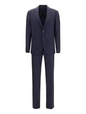 LARDINI Wool-blend Tailored Suit - Blue